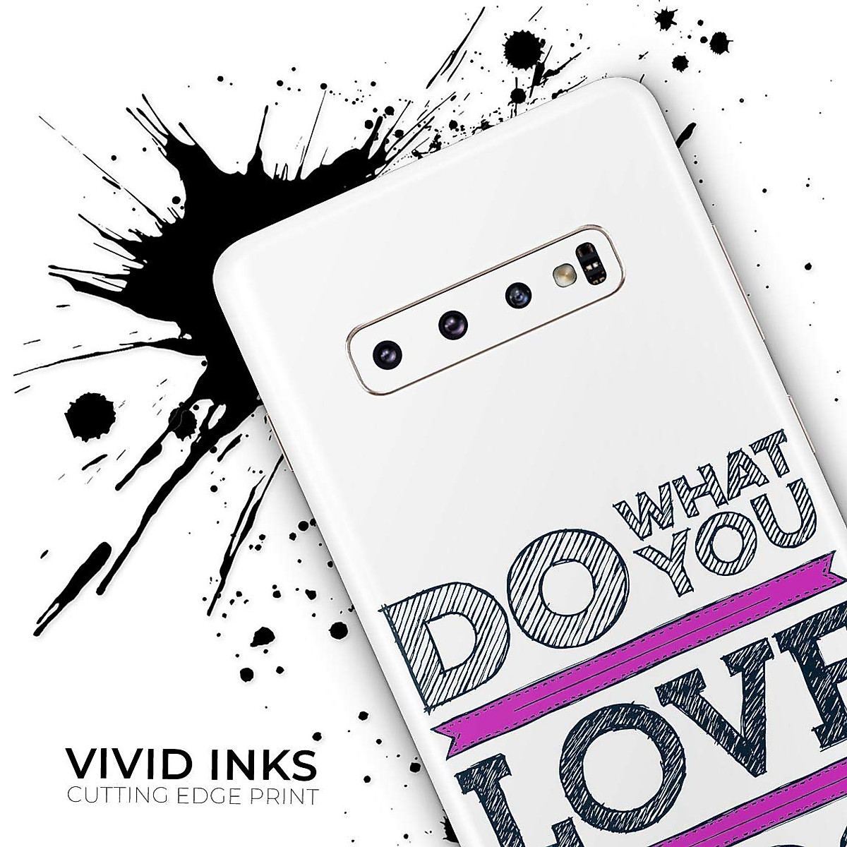 DesignSkinz Do What You Love What You Do Pink V2 Protective Vinyl Decal Wrap Skin Cover Compatible with The Samsung Galaxy S20 (Screen Trim & Back Glass Skin)