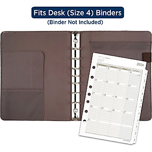 AT-A-GLANCE 2024 Weekly & Monthly Planner Refill, 5-1/2" x 8-1/2", Desk Size, Loose-Leaf (481-285Y-24)