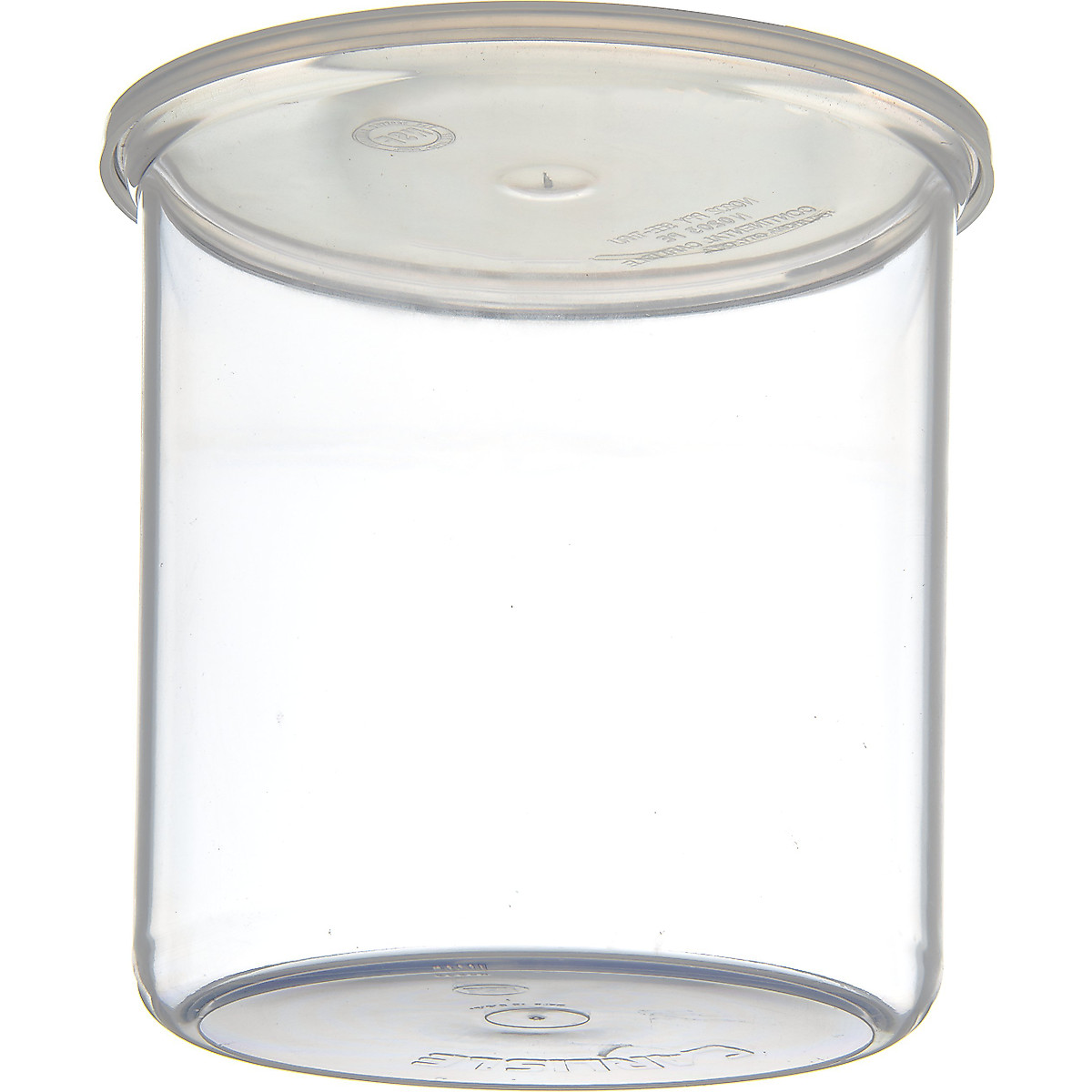 Carlisle FoodService Products Classic Round Storage Container Crock with Lid for Kitchen, Restaurants, Home, Plastic, 2.7 Quarts, Clear