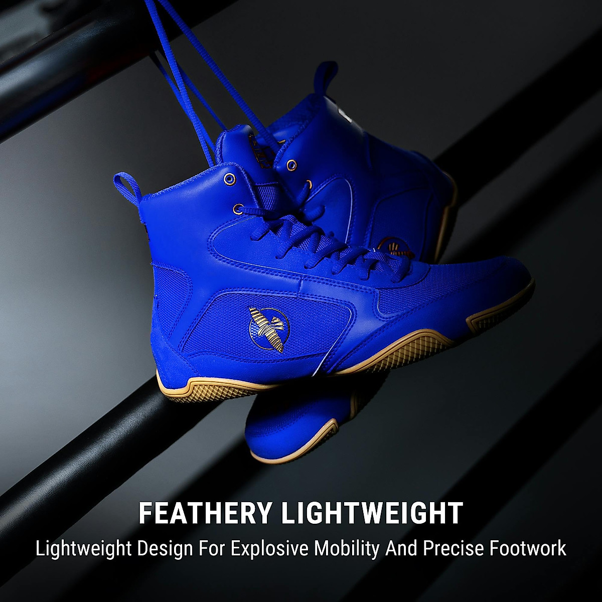 Hayabusa Pro Boxing Shoes for Men & Women - Blue, 10