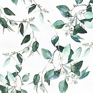 Erfoni Green Leaf Wallpaper Peel and Stick Wallpaper Floral Contact Paper for Bathroom 17.7inch x 118.1inch Greenery Wallpaper Peel and Stick Vintage Flower Decorative Self Adhesive Wall Paper