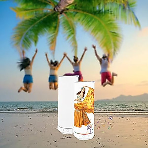 HIZEE 20 oz 1 pack Sublimation Tumbler Blank Bluetooth Music Speaker with Straw and Lid,Skinny Straight Stainless Steel Sublimation Cup Detachable Speaker Suitable for Travel Gifts