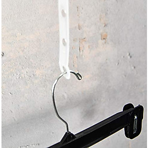 Home-X Set of 10 Hanger Connector Strips with Holes for Clothes Hanger Organization, Plastic Closet Organizers and Storage Solutions, Pack of 10 Strips, 18" L x ¾” W, Opaque