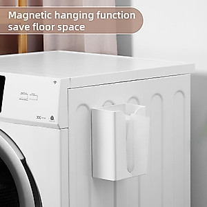 SUBEKYU Magnetic Dryer Sheet Holder for Laundry Room, Dryer Sheet Container,Dryer Sheet Dispenser,Plastic Wall Dryer Sheet Box for Laundry Organization and Storage,Fabric Sheet Holder,White