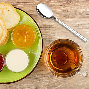 Saedy 12-Piece Tea Spoon Set, Small Coffee Spoon Stainless Steel, 6-Inch