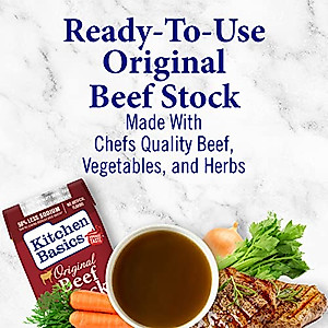 Kitchen Basics Original Beef Stock, 8.25 oz Carton, (Pack of 12)