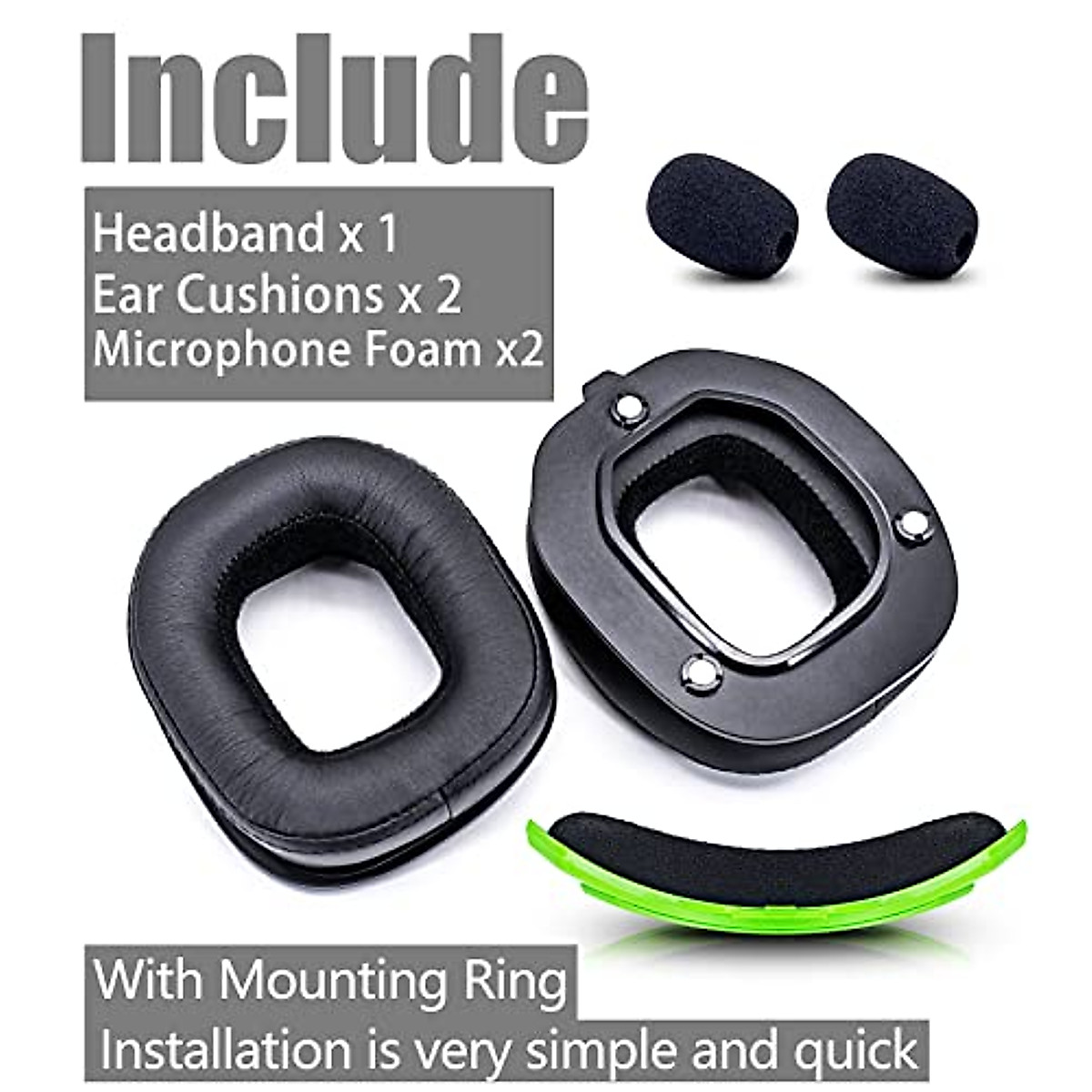 A50 GEN 3 Mod Kit Ear Pads Replacement for Astro A50 GEN 3 Headset - Notice: EARPADS Need to BE Removed When Using The Headphone Base (Not Compatible with A50 Gen 4)