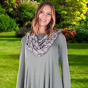 Wendy Bellissimo Multipurpose Shopping Cart and Highchair Cover, Nursing Cover, can be Used as Scarf, Infant Car Seat Cover, Feather Printing