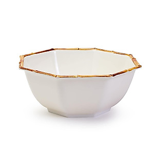 Two's Company Bamboo Touch Octagonal Serving Bowl