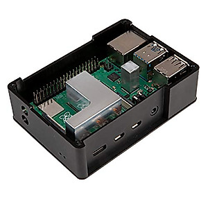 Akasa Pi-4 | Raspberry Pi 4 Case | Fanless Pi Case | Aluminium | Concealed SD Card Slot | Compatible with Raspberry Pi 4 Model B | Black | A-RA08-M1B