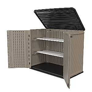 ADDOK DIYOKAI Metal Laminate Shelving for Storage Shed, 1 Piece Storage Shed Shelf to Hold 44 lbs, 46 in *13 in *1 in, Black