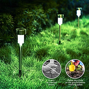 Solar Lights Outdoor, 16Pack Solar Pathway Lights Outdoor Stainless Steel Yard Lights, Waterproof Garden Lights for Pathway Walkway Patio Yard Lawn Driveway