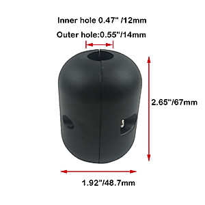 Proshopping 14.8oz/420g Kitchen Pull Down Faucet Hose Weight Ball, Basin Sink Pull Out Sprayer Gravity Heavy Ball, Faucet Weight Replacement Part Accessories -for Dia. 12MM &14MM Hose Universal, Black