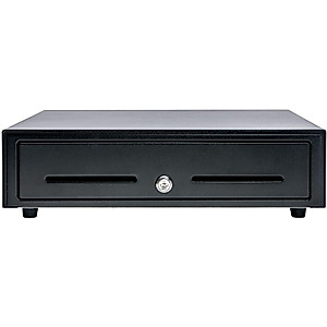 Star Micronics CD3-1616 5 Bill / 8 Coin Value Series Cash Drawer with 2 Media Slots and Included Cable (16" x 16") - Black