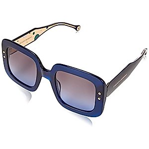 Carolina Herrera Grey Shaded Blue Square Ladies Sunglasses CH 0010/S 0PJP/GB 52