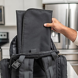 Dad Diaper Bag - Molle-Style Military Diaper Backpack Made of Rugged 900D Waterproof Polyester with Wider Extra-Long Straps, Pouch for Dirty Diapers, Baby Wipes Dispenser & Insulated Bottle Pockets