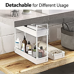 SOLEJAZZ Slim Storage Cart, 3 Tier Bathroom Cart Organizer Mobile Shelving Unit Rolling Utility Cart, Slide Out Organizer for Kitchen, Bathroom, Laundry, Narrow Places, White