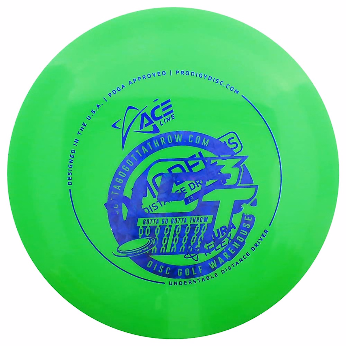 Prodigy Discs Factory Second Ace Line DuraFlex D Model US Distance Driver Golf Disc [Colors and Hot Stamps Will Vary] - 170-175g