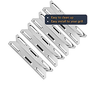SafBbcue Stainless Steel Heat Plate for Kenmore 146.34611410 146.23679310 146.46372610 146.34461410 146.23678310 146.29162310 146.23680310 146.30213510, Heavy Duty Heat Shield, Flame Tamer