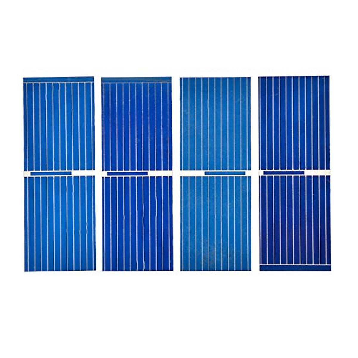 AOSHIKE 100pcs 0.5V 400mA Micro Mini Solar Cell for Solar Panels 52mmx 19mm/2‘’x0.75” Polycrystalline Silicon Photovoltaic Solar Cells Sun Power for DIY Cell Phone Charger