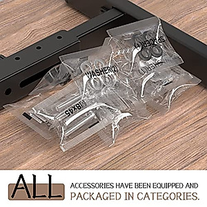 Universal TV Stand, Table Top TV Stand Base Replacement for Most 24 to 77 Inch LCD LED TVs, 7 Height Adjustable TV Legs with Cable Management Hold up to 110lbs, Max VESA 800x500mm, Black AX10TB02