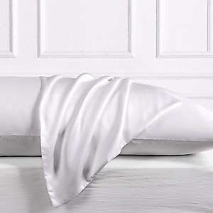 Oubonun 100% Cotton Body Pillowcase - 800 Thread Count/21x54, Moisture Absorbent and Breathable, Premium Hotel Body Pillow Cover for All Seasons, White