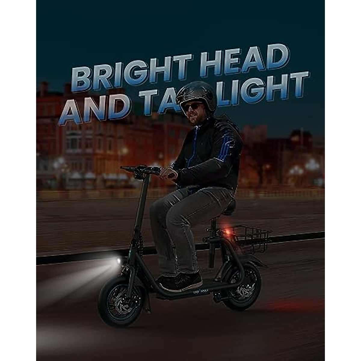 URBANMAX C1 Electric Scooter with Seat, 450W Powerful Motor up to 22 Miles Range, Foldable Electric Scooter for Adults Max Speed 15.5 Mph, Electric Scooter for Commuting with Basket