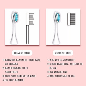 WSYKC Electric Toothbrush USB Charging for 60 Days, One Electric Handle, 4 Replacement Brush Heads, Portable Toothbrush Case, Toothbrush Holder Pink