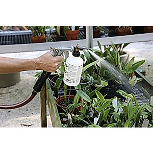 Rocky Mountain Goods Hose Sprayer Attachment with Bottle - for Spraying Fertilizer, Soap, Pesticide, Chemical, Insecticide - Dilution Mix Adjuster - Nozzle Angle Adjustment for Trees/Garden