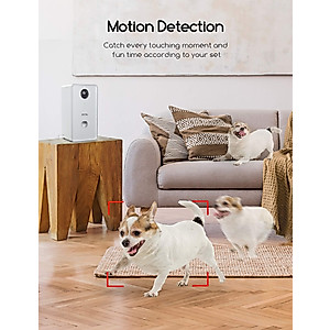 faroro Dog Camera with Treat Dispenser, 2.4G WiFi Pet Camera with Two Way Audio and 1080P Full HD Night Vision for Treat Tossing and Monitoring Your Pet Remotely