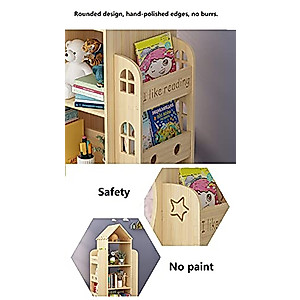 Heehee Rotating Bookshelf 360 Display Floor Standing Bookcase Storage Rack for Kids Children's Bookshelf, Book Display Stand, Wood Book Shelf Organizer for Kids, Storage Book Display Case Bookrack