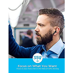 MPWHYL Bluetoth 5.2 Headphones, Active Noise Canceling Wireless Earbuds, Deep Bass in Ear Earphones, 30H Playtime with Charging Case, Portable for Work Commuting Gameing