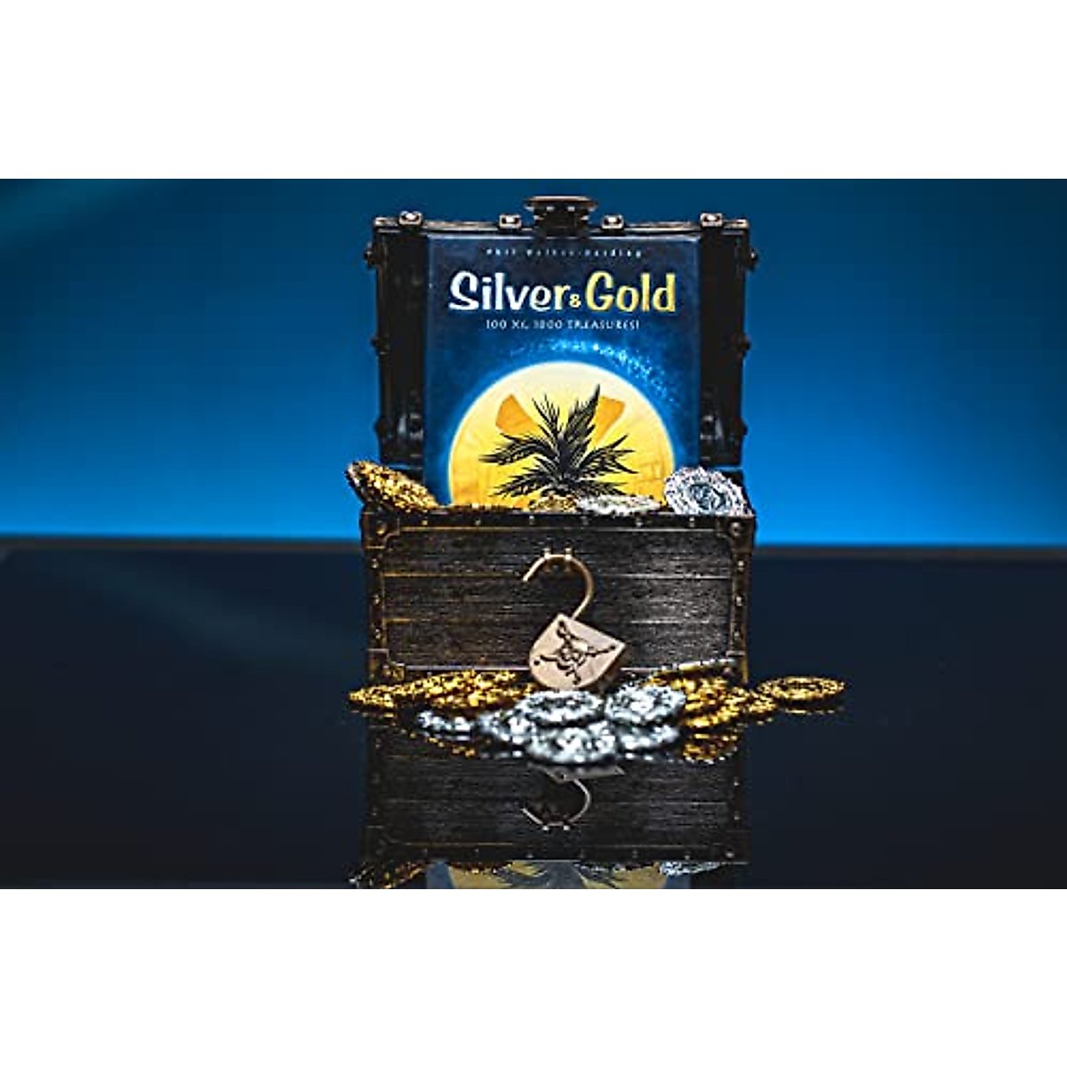 Pandasaurus Games Silver and Gold Card Game | Flip and Write Strategy Game | Fun Treasure Hunt Adventure Game for Adults and Kids | Ages 8+ | 2-4 Players | Average Playtime 20 Minutes | Made