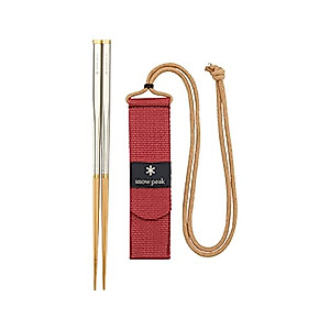 Snow Peak Wabuki Chopsticks - Collapsible Bamboo & Stainless Steel Chopsticks - 1.8 Oz - Large