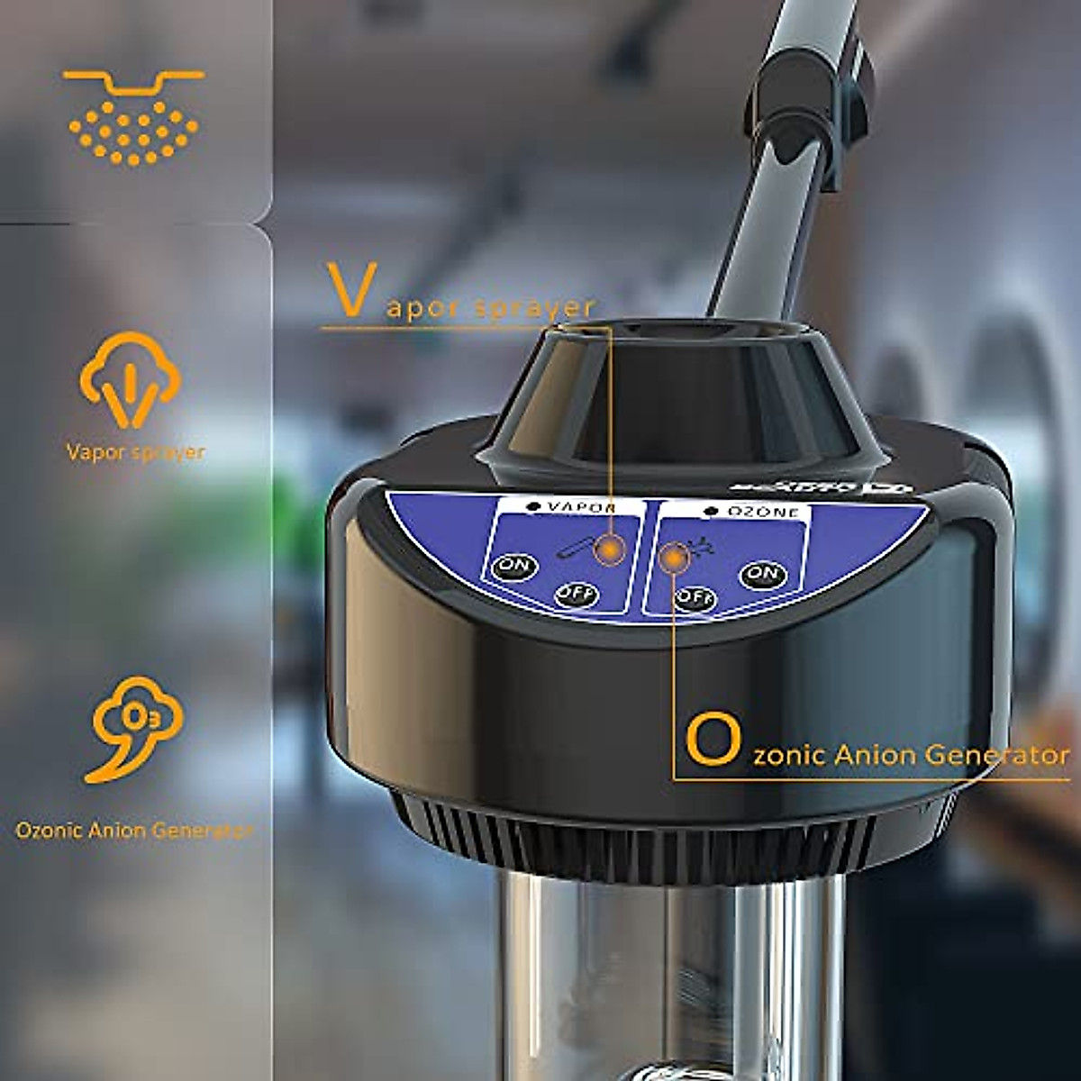 Professional Ionic Facial Steamer – Hot Mist Steam Machine for Salon Spa Home Use Aromatherapy Face Steamer for Facial with Ozone for Moisturized Skin Cleans Pores Makes Skin Fir (08A Black)