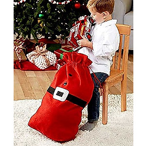 Set of 3 Large Fabric Santa Sacks