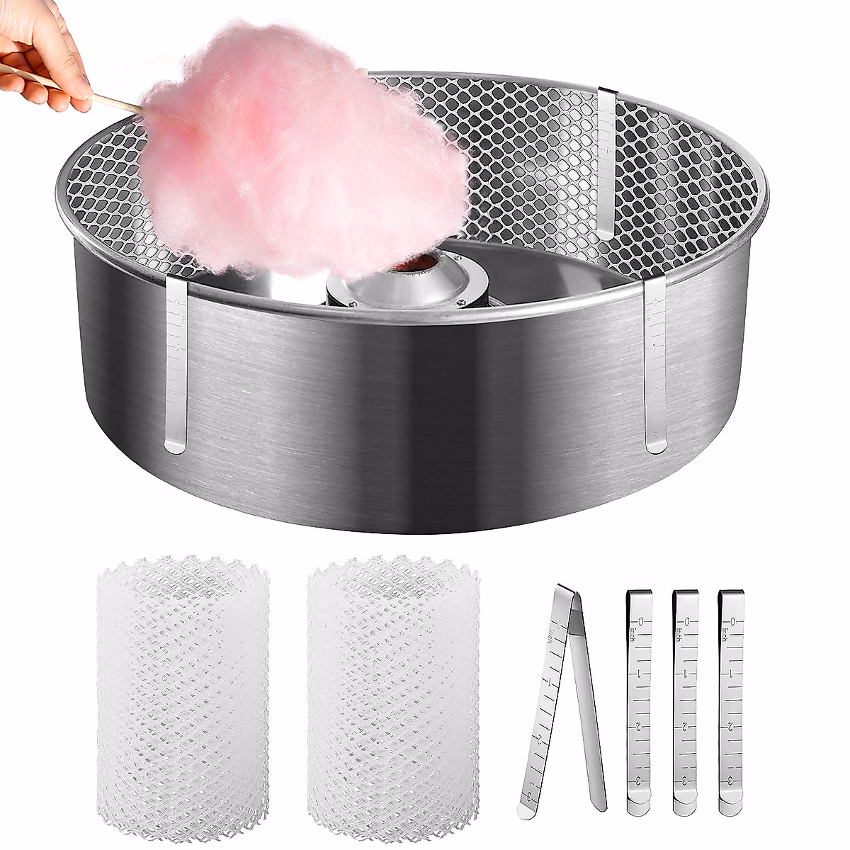 LIANQIAN Sets Cotton Candy Machine Mesh and Clip Stabilizer Kit for Candy Floss Maker Machine
