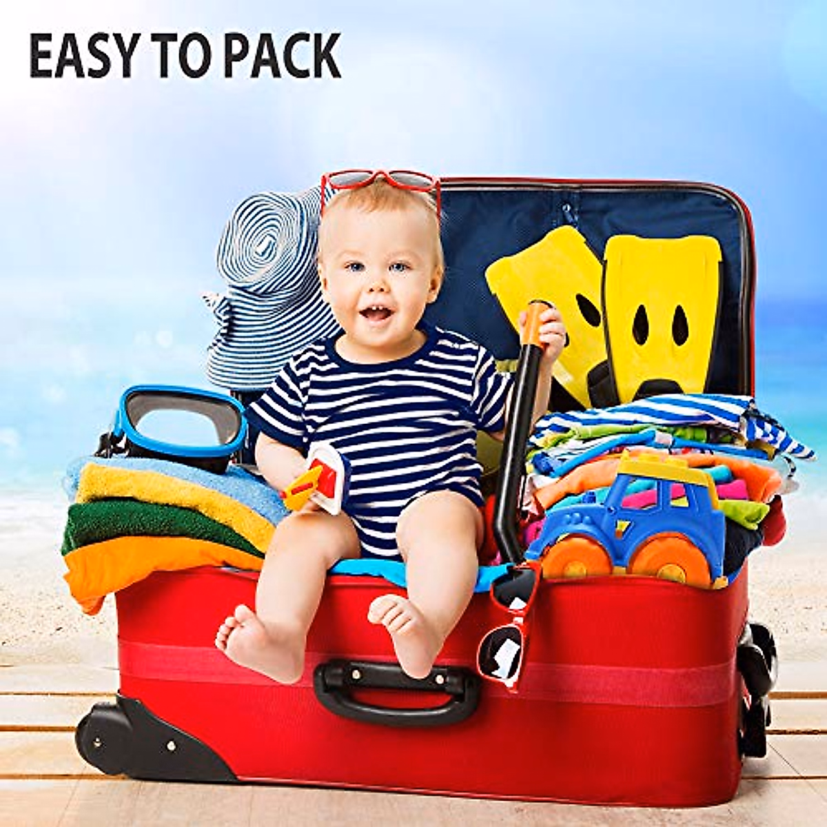 LotFancy 9'' Dump Truck Toy for Kids, Small Plastic Sand Truck, Construction Play Vehicle Toy for Baby Toddlers Outdoor, BPA and Phthalates Free