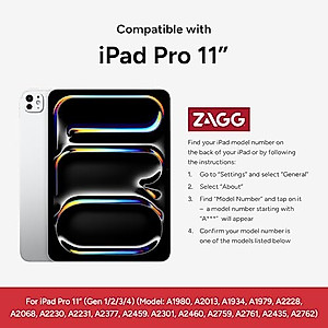 ZAGG Gear4 Crystal Palace Case for Apple iPad Pro 11 inch (4th/3rd/2nd/1st Gen)- Crystal Clear Impact Protection - Shockproof D3O 6.5ft Drop Protection
