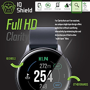 IQShield Screen Protector Compatible with Samsung Galaxy Watch Active2 (44mm, 2019)(6-Pack) LiquidSkin Anti-Bubble Clear TPU Film