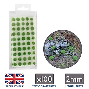 War World Scenics Early Spring 2mm Self Adhesive Static Grass Tufts x 100 – Railway Modeling Wargaming Terrain Model Diorama