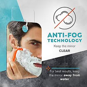 HONEYBULL Shower Mirror Kit | Suction Cup & Hook Sticker (Small)
