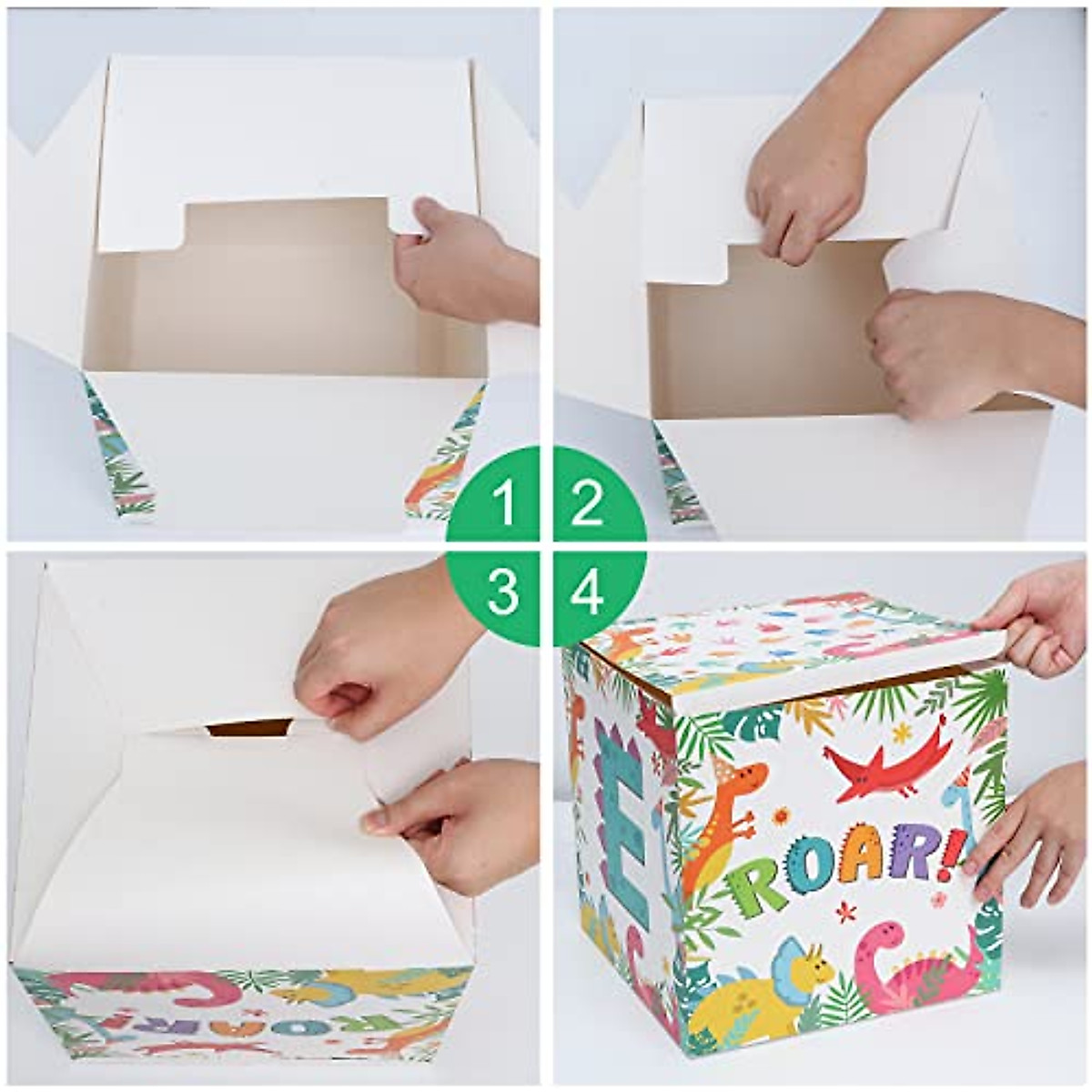 1st Birthday Balloon Box Decorations, One Boxes for 1st Birthday Boys, Dinosaur Birthday Party Supplies Balloon Boxes Dinosaur Birthday Banner Dinosaur Party Favors First Birthday Decorations for Boy