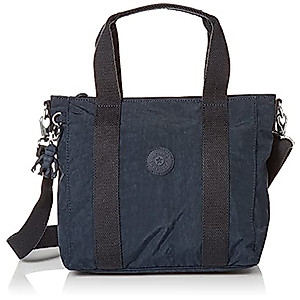 Kipling Women's Asseni Mini Tote, Compact Lightweight Everyday Purse, Nylon Shoulder Bag, Blue Bleu 2