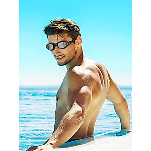 Cienfy Unisex-Adult Swim Goggles, Polarized Goggles Swimming Men Women, Anti-fog Leak-proof Clear Vision Underwater