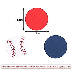 180pc Baseball Confetti for Party - Table Decoration, Sports Themed Birthday Decor for Baby Shower, Photo Booth Props (Baseball Confetti)