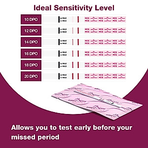 Easy@Home 60 Pregnancy Tests, FSA Eligible, 60 Hcg Test Strips Early Detection - Bulk Pregnancy Strips