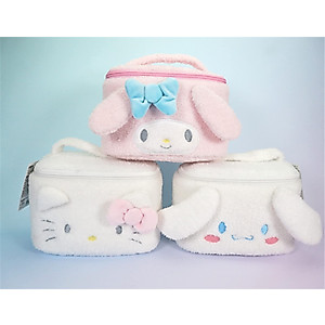 lierde Plush Bag Cosmetic Storage Bag Purse Storage Bag Packaging Christmas Decorations (Pink White)