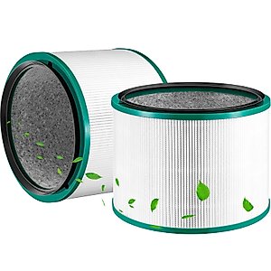 2-Pack MESTICA HP01/HP02 Air Purifier Replacement Filter, 3-in-1 H13 Ture HEPA Air Replacement Filter for Dyson Pure Hot + Cool Link Air Purifier HP01, HP02, DP01,DP02