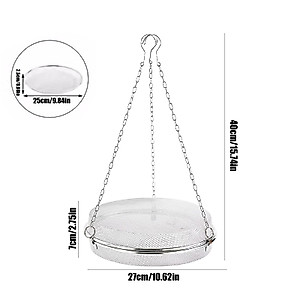 Generic Food Drying Fish Net - Stainless Steel Fly-Proof Round Hang Mesh Drying Rack | Herb Drying Rack for Shrimp, Fish, Fruit, Vegetable, Herb Dehydrating, Efficient Food Preparation